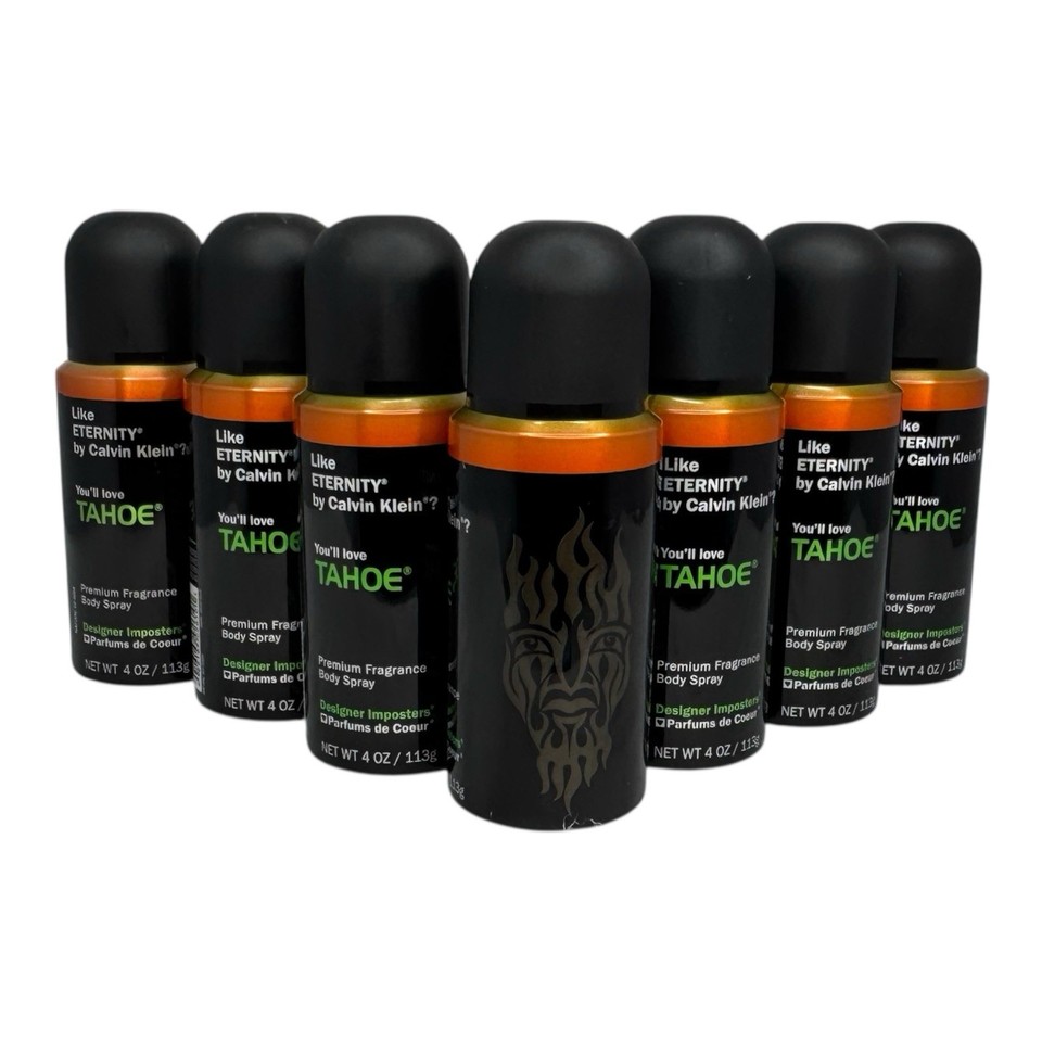 (7) Designer Imposters TAHOE Fragrance Deodorant Body Spray 4oz. Each ...