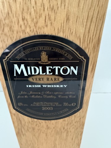 Midleton Very Rare Irish Whiskey Wooden Box And EMPTY Bottle 2003 | eBay