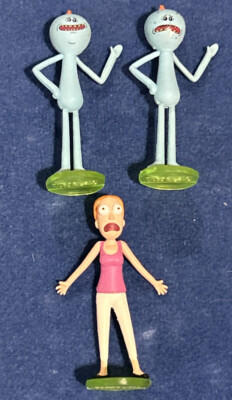 Jinx Rick & Morty Mr. Meeseeks Stressed Frown & Regular Summer Lot Mini ...