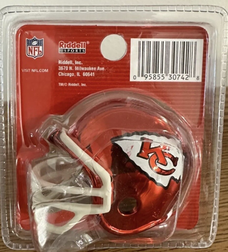 Riddell Pocket Color Chrome NFL Mini Helmet NEW Sealed Kansas City ...