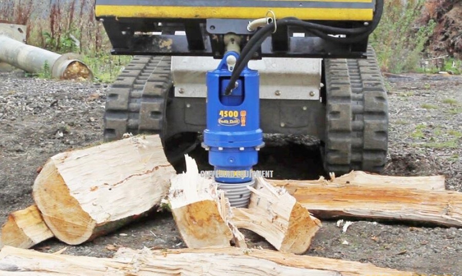 AUGER LOG SPLITTER CONE / BIT Skid Steer Loader Excavator Wood Screw 2 ...