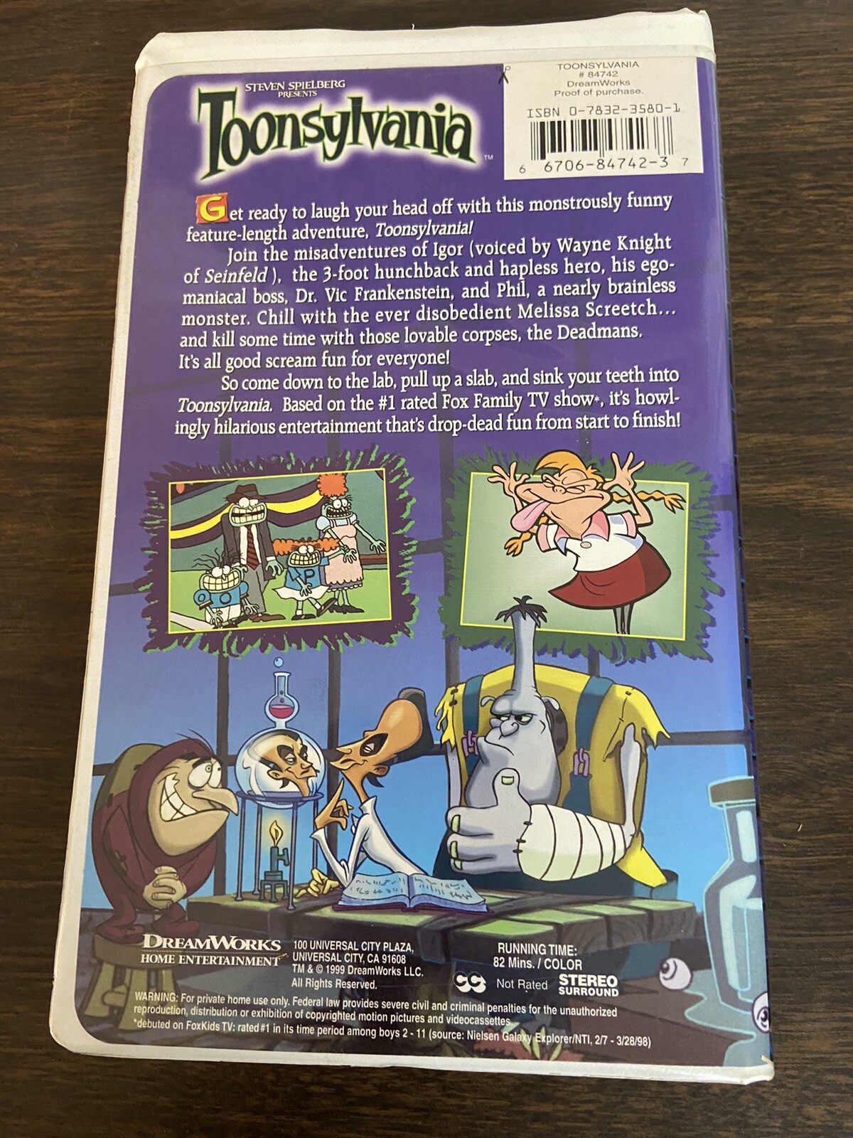 Toonsylvania (VHS, 2000) (Steven Spielberg) TESTED EUC 667068474237 | eBay