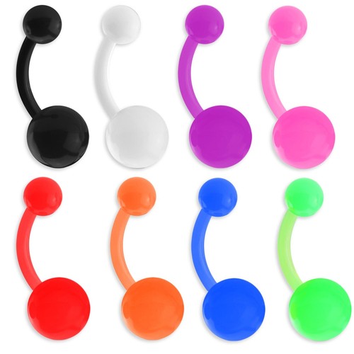 0 1/16x0 3/8in Belly Button Piercing Acrylic Balls Plastic Ball Banana ...