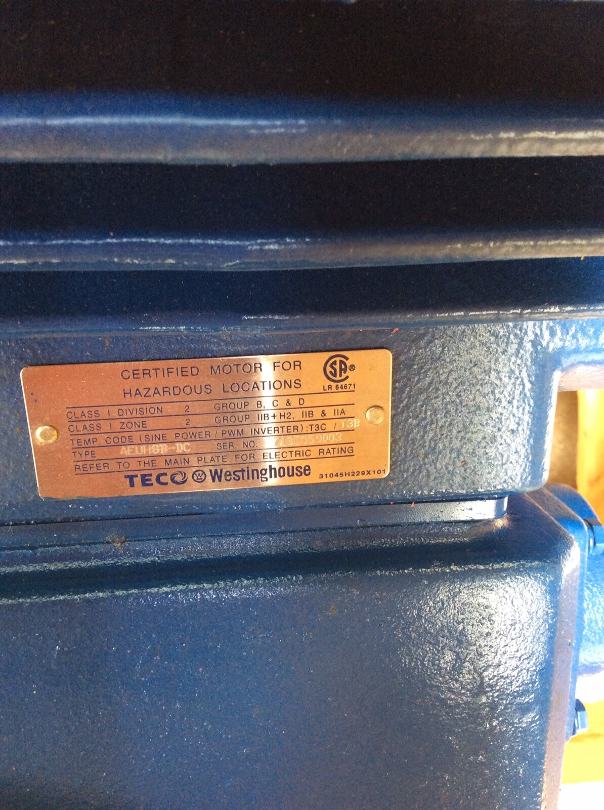 New Teco Westinghouse 40HP HBV0402C AEUH8B 460V 3PH 3550 RPM FRAME ...
