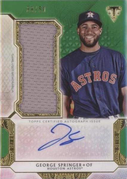 2018 Topps Triple Threads - Autograph Single Jumbo Relics Emerald #UAJR ...