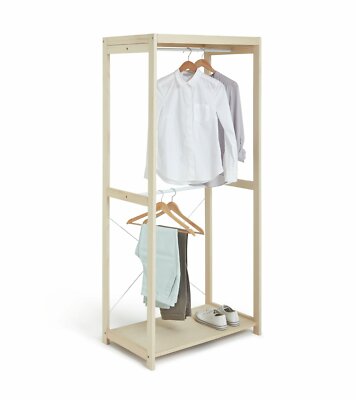 Habitat Flicka Open Double Rail Wardrobe - Pine | Storage Cabinet ...