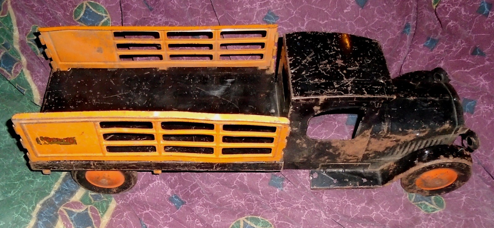 Antique 1920’s Structo Pressed Steel Stake Truck Very Good Condition. L ...