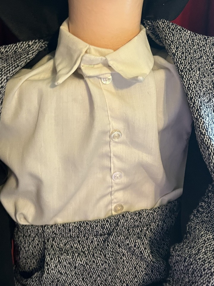 ANTIQUE 30S ERA MAC RARE Composition & cloth Ventriloquist doll MUST ...