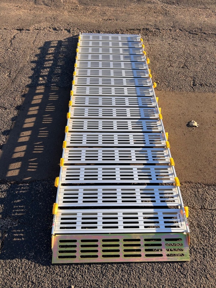 Roll-A-Ramp 8-Foot Aluminum Folding Ramp w/ Support Stands – 1,000 lb ...