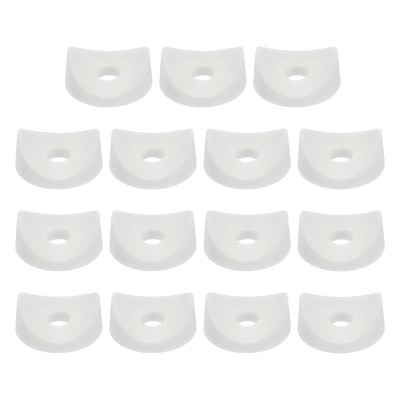 30Pcs Plastic Round Washers, 8mm x 32mm x 4mm White PE Concave Washer ...