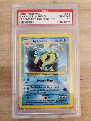 Pokemon PSA 10 Legendary Collection Gyarados Holo Gem Mint #12 Low Pop ...