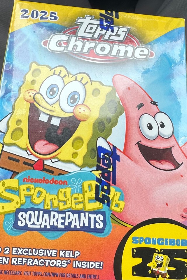 2025 Topps Chrome Spongebob Squarepants 25th Anniversary Blaster Box ...