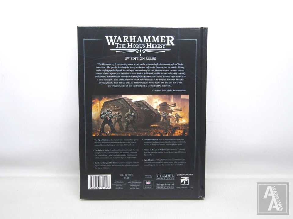 (EG02) 1869g Horus Heresy Age Of Darkness Rulebook & Sheets 30k ...