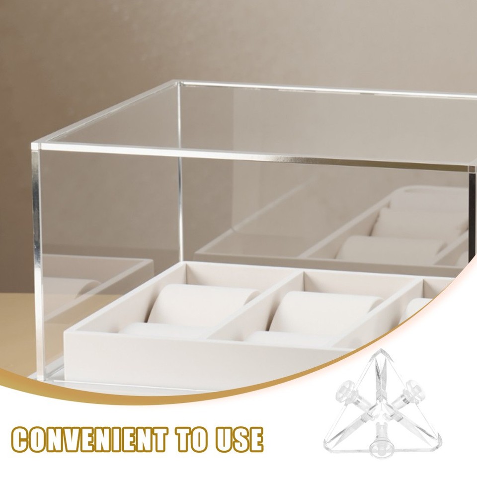 12pcs Transparent Acrylic Triangle Connectors With Rivets Glass Panel ...