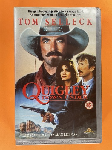 Quigley Down Under (VHS) 1990 Big Box, Tom Selleck, Alan Rickman Movie ...
