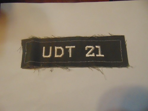 MILITARY PATCH SEW ON ORIGINAL TAB UDT 21 UNDERWATER DEMOLITION TEAM ...