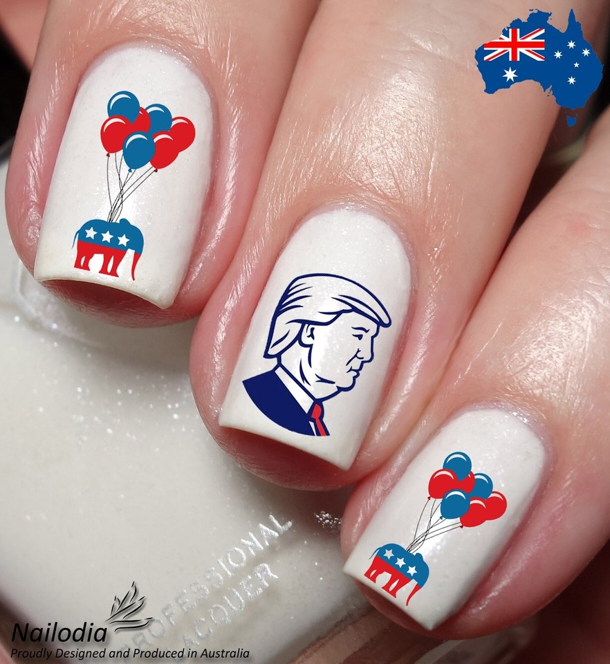 Republican Party Donald Trump Support Nail Art Decal Sticker | eBay