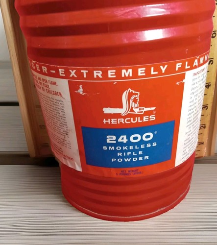 Vintage Hercules Gun BIG Explosive Powder Black KEG Sporting Tin EMPTY ...