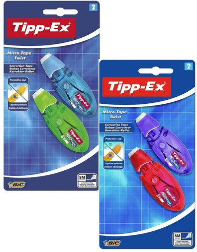 2x Tipp-Ex Tippex Micro Tape Twist Correction Tape Writing School ...