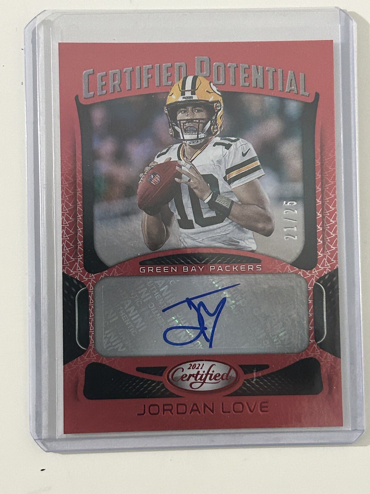 2021 Certified Potential Signatures /25 red Jordan Love #CP-JL Auto ...
