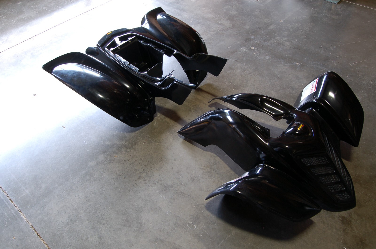 YAMAHA RAPTOR 660 PLASTIC BLACK FRONT AND REAR FENDER SET | eBay