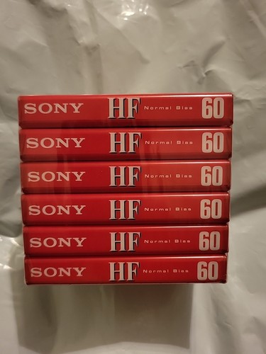 Sony HF High Fidelity 60 Minute Cassette Normal Bias Blank Tapes 6 Pack ...