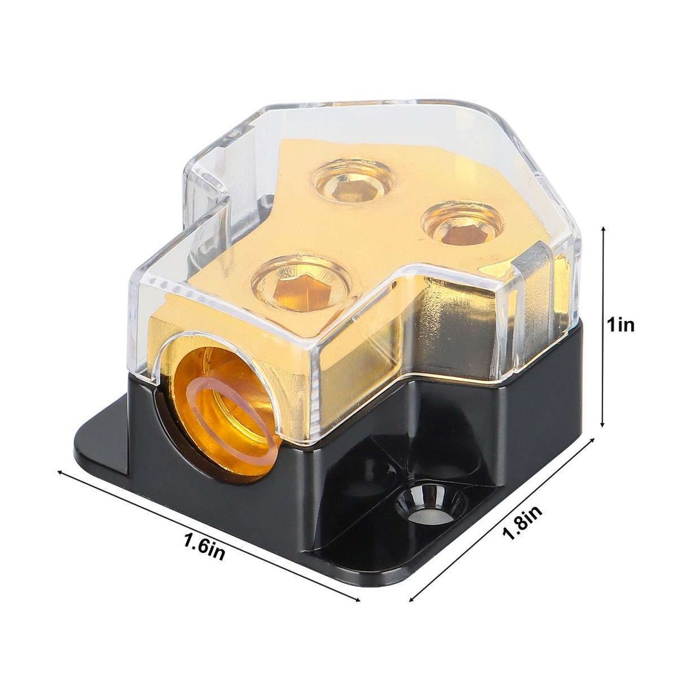Car Audio Splitter Amp Power 0/2/4 Gauge In 4/6/8 Gauge Out ...