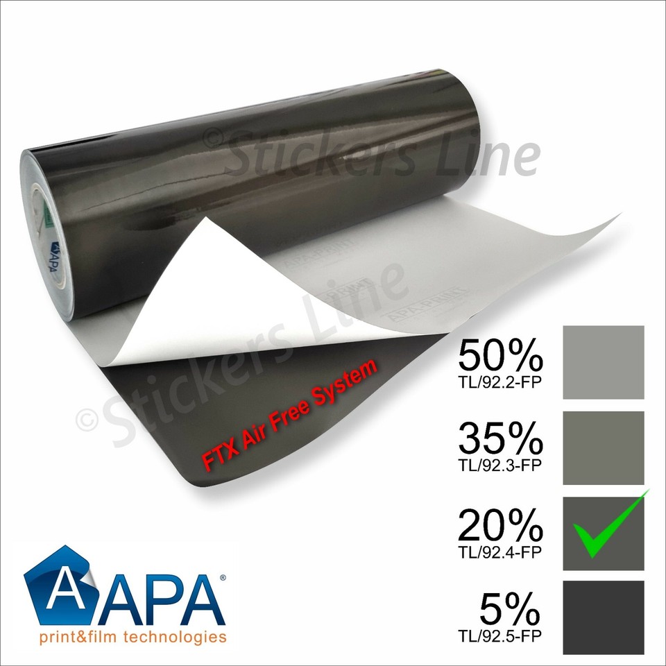 Folie Scheinwerfer Leuchttürme APA TL / 92.4-FP Medium Dark 20% Auto ...