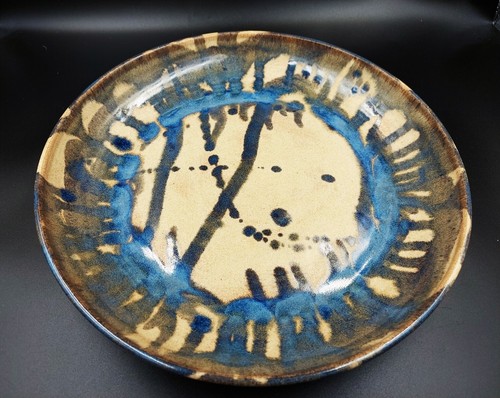 Signed Handmade Pottery Lazy Suzan ROTATING Serving Tray Artist ...
