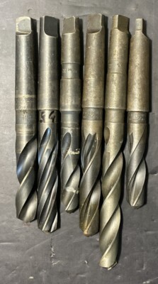 Lot of 6 Morse Taper MT3 HSS Drill Bits Lathe Machinist Made USA Sharp ...