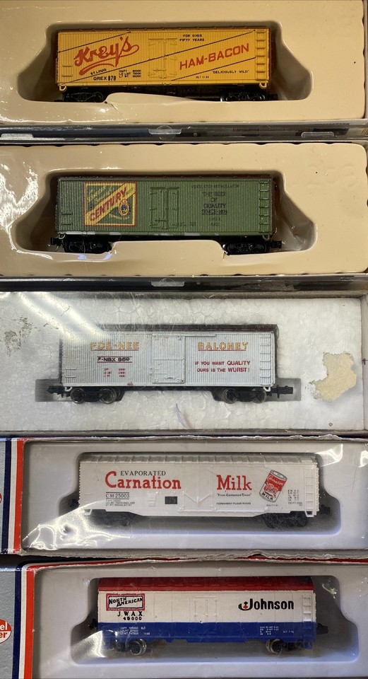 N Scale Miller Beer Nestle Chocolate Milk Meat Box Car Reefer Runner 10 ...