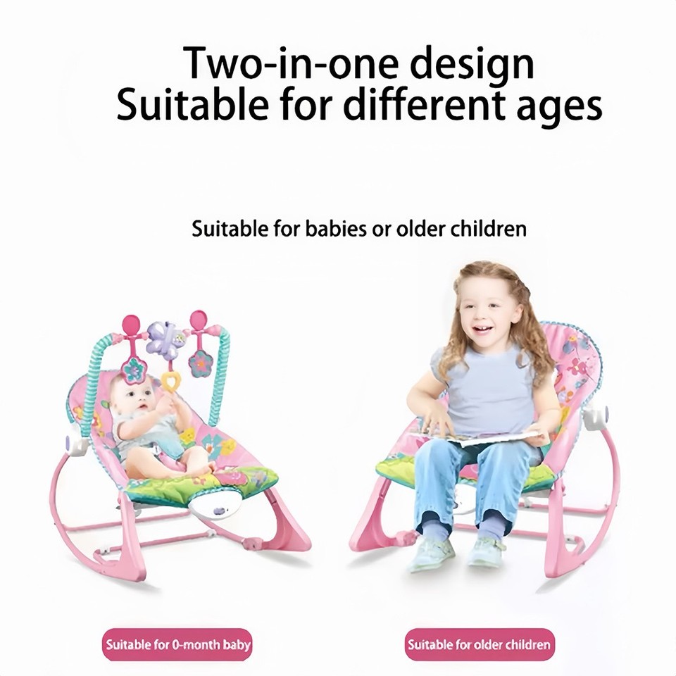 Baby Bouncer Rocker Swing Vibration Chairs Soft Soothing Music Infant ...