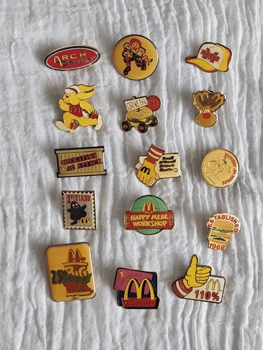McDonald's Vintage Crew Staff Employees Lapel Pins Set of 15 | eBay