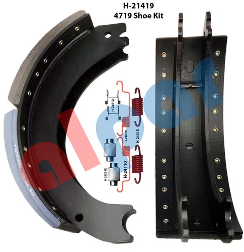 4719 Brake Shoe Box Kit FF Grade 23K Linings with ES2 Hardware kit | eBay