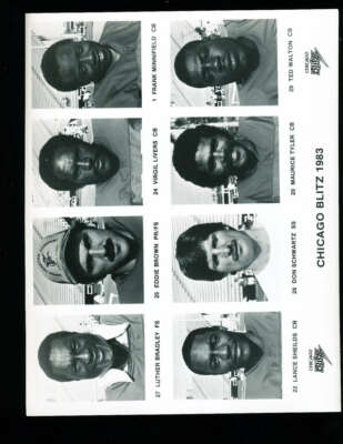 64 photos Chicago Blitz USFL team photo sheets | eBay