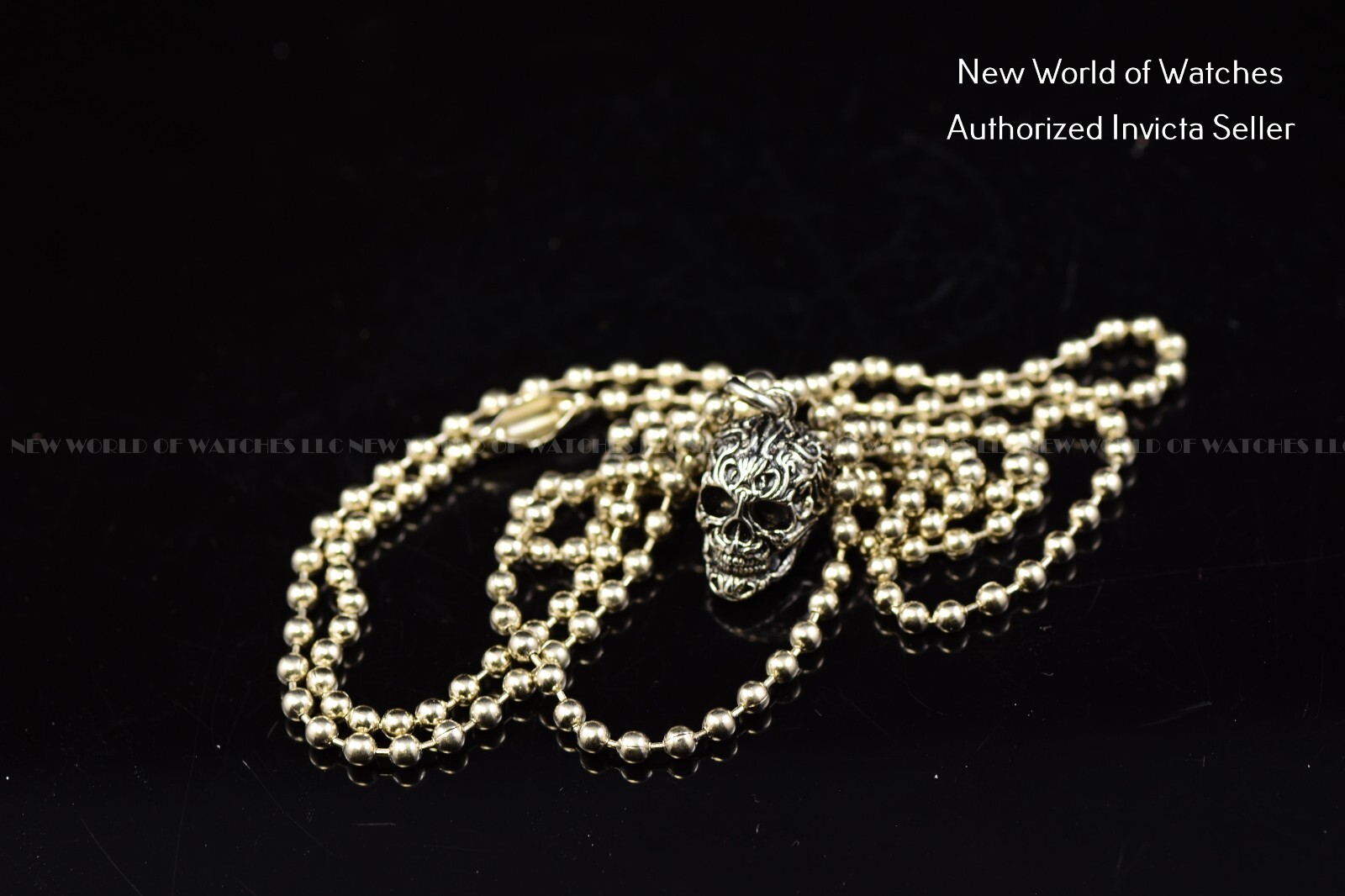 Invicta Artist Locket Neckless 42299 Skull Face Jewelry Stainless Steel ...