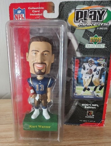 Kurt Warner #13 Play Makers Bobble Head And Card Upper Deck 2001 RAMS ...