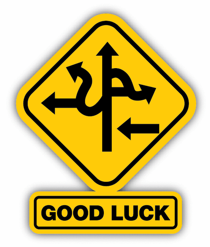 Good Luck On The Road Warning Sign Funny Car Bumper Sticker Decal 5" x ...