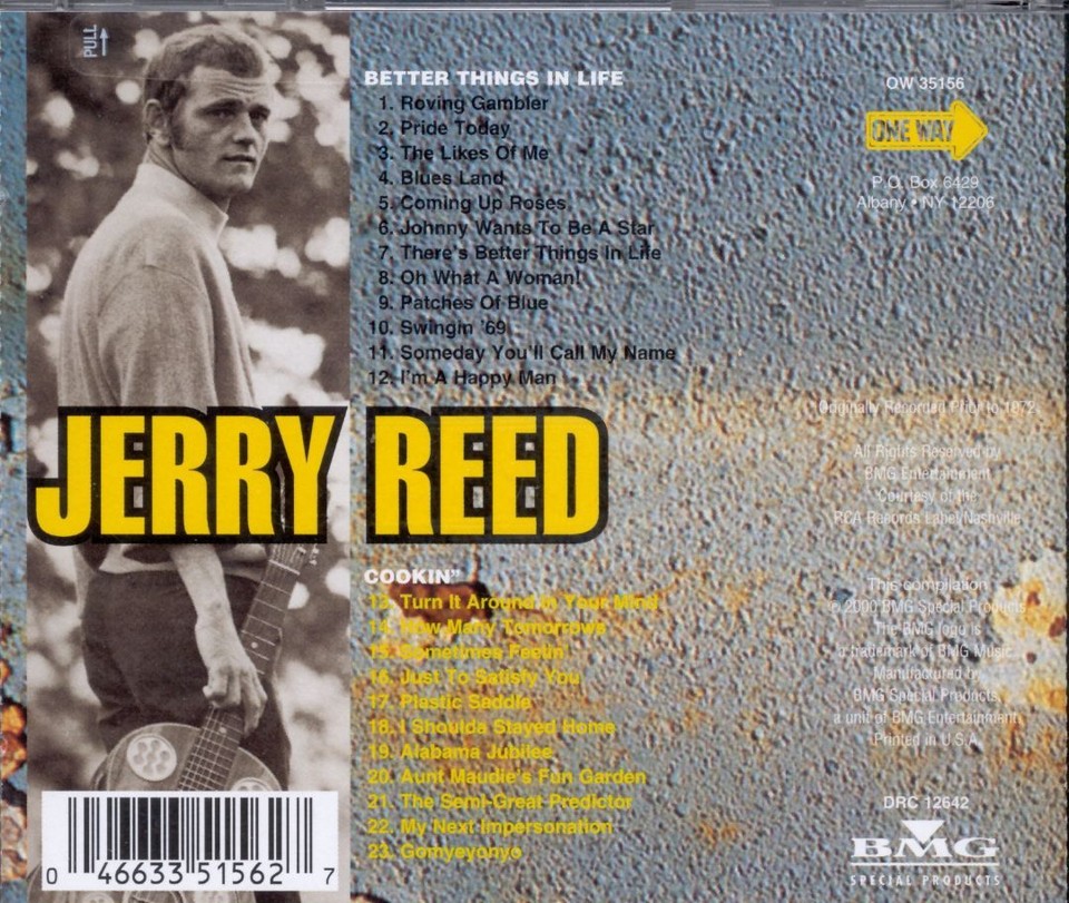 JERRY REED BETTER THINGS IN LIFE / COOKIN' CD COUNTRY CLASSICS FREE UK ...