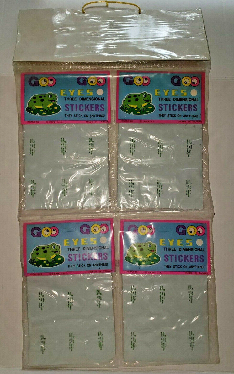 Vintage 1979 Goo Goo Eyes Puffy Stickers Display of 4 Sealed New Old ...
