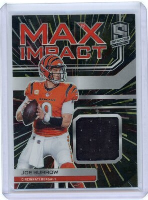 2022 Panini Spectra JOE BURROW MAX IMPACT HYPER PRIZM PATCH #’d 62/75 ...