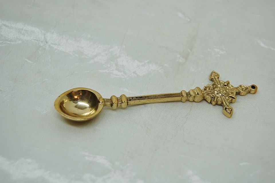 New SMALL BRASS INCENSE SPOON FOR YOUR BOAT AND CENSER / COMMUNION ...