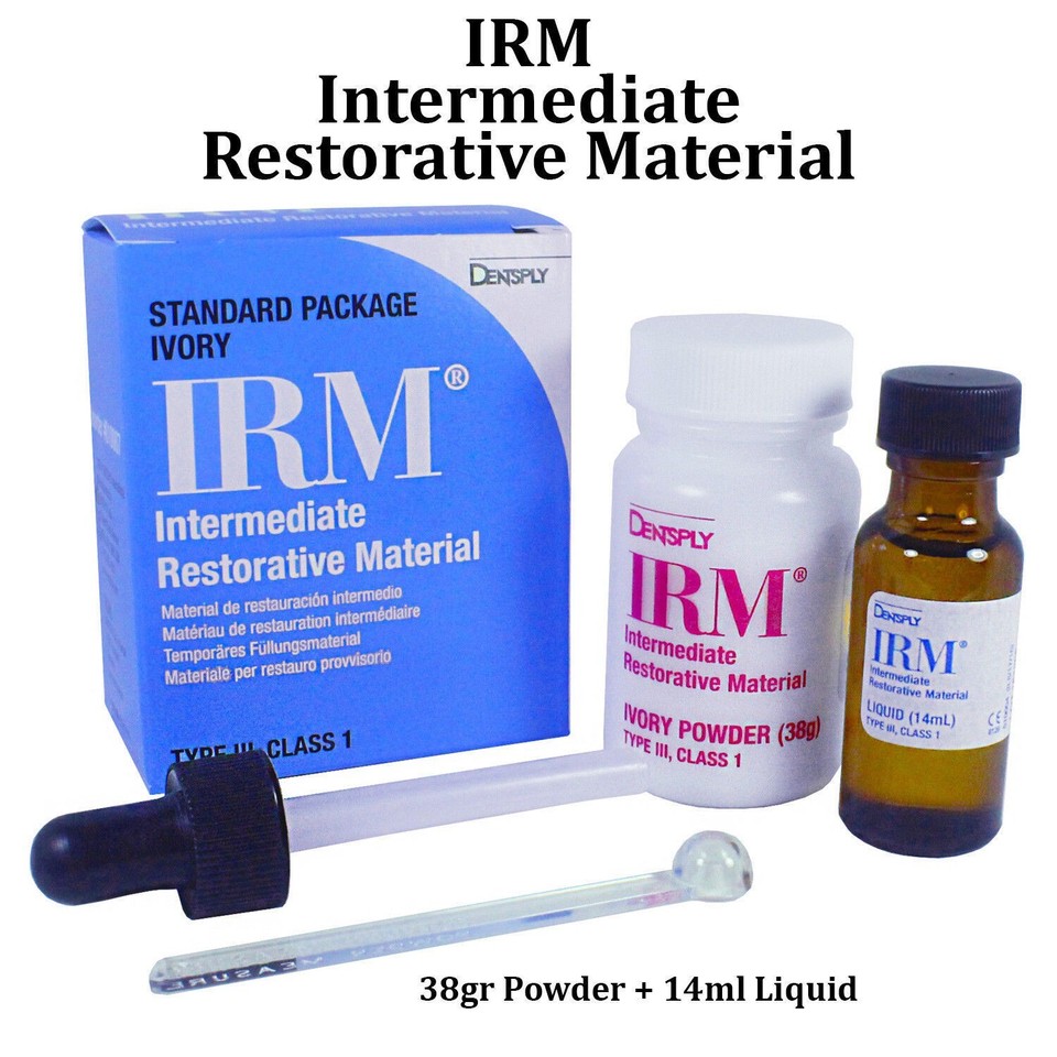 Dentsply IRM Kit Powder 38g + liquid 14mL Standard Package Ivory | eBay