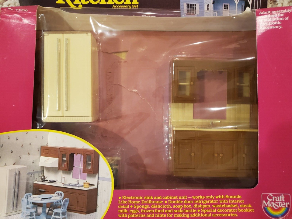 Vintage 1982 Craft Master Sounds Like Home Dollhouse - Kitchen Set ...