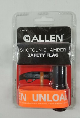 Allen Shotgun Chamber Orange Safety Flag Unloaded Fits 20 and 12 Gauge ...