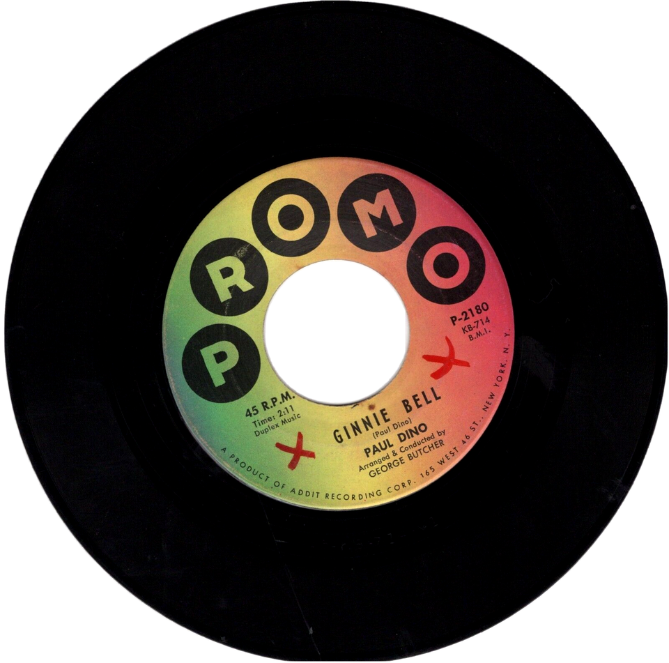 Paul Dino – Bye-Bye / Ginnie Bell 1961 Promo Rock & Roll Strong VG ...