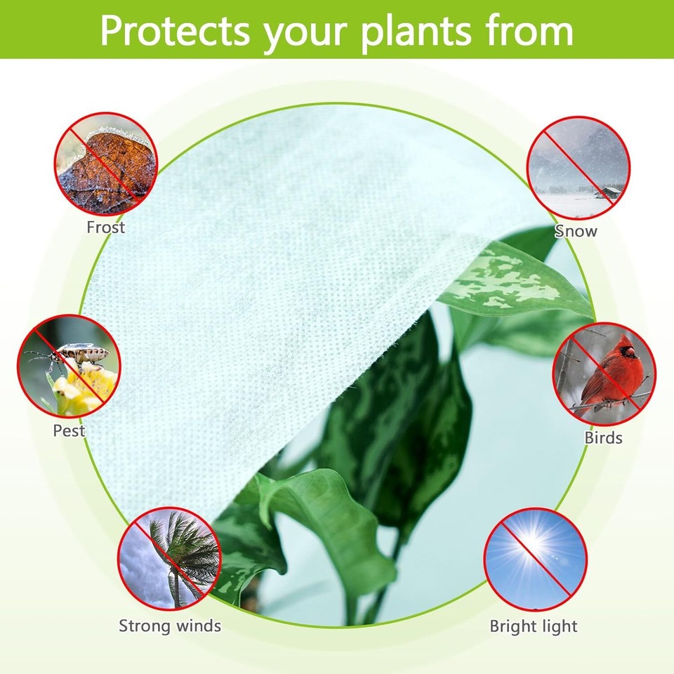 Frost Fleece Plant Protection Cover Garden Horticulture Lawn Seed ...