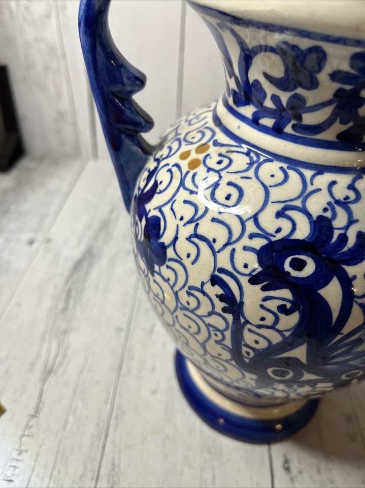 Vintage Art Pottery Majolica - Signed SPAIN Handmade & Painted ...
