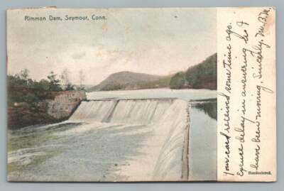 Rimmon Dam SEYMOUR Connecticut Hand Colored Antique Rotograph New Haven ...