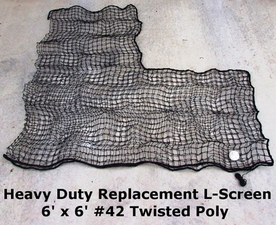 Jones-Sports 6' x 6' L-Screen 60-Ply Replacement Net Batting Baseball ...